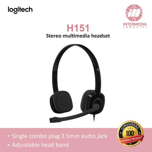 Jual Headset Headphone Logitech H151 Stereo With Mic H151 Single Combo ...