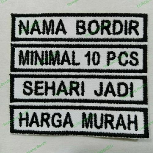 Jual bed nama dada , name tag , nama bordir , emblem nama , nama ...