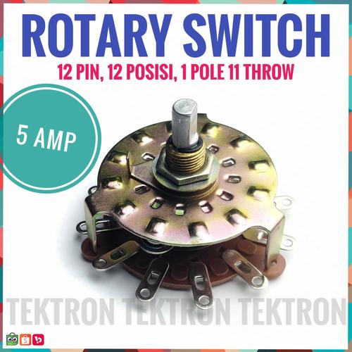 Jual Rotary Switch 12Pin 5A 12 Posisi 1 Pole x 11 Throw 12P 5 Ampere ...