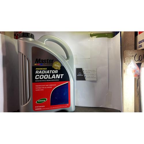 Jual Air Radiator Coolant Master Premixed Green /RED 4 lt - Merah ...