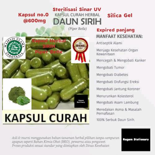 Jual Kapsul bubuk Daun Sirih herbal jamu obat curah 100 butir - Klip ...