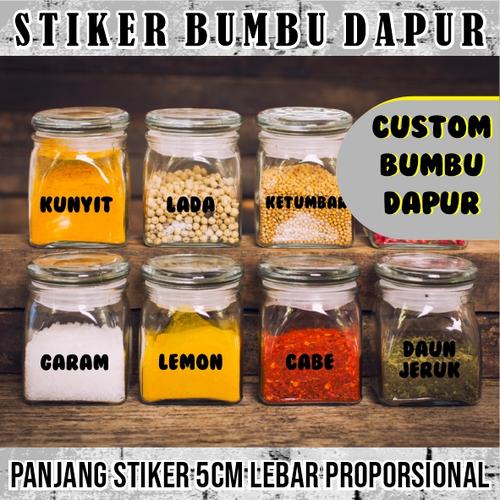 Jual STIKER BUMBU DAPUR CUSTOM tempat bumbu penyimpanan makanan - Kab ...