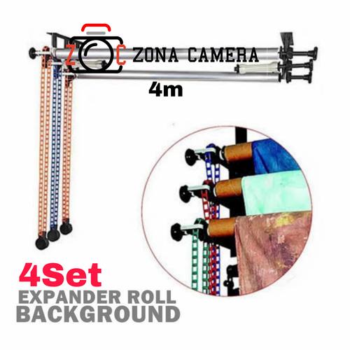 Jual Background Expander 4 Set Roller 4set Backdrop 4m Chair Layar ...