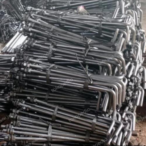 Jual angkur L beton M22 x 80 cm ( AS - st41 ) 2mur + 2ring plat ...