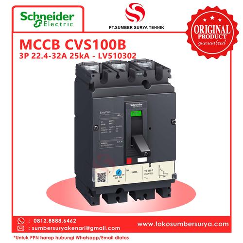 Jual MCCB CVS100B 3P 22.4-32A 25kA LV510302 Schneider - Jakarta Pusat - SUMBER SURYA store ...