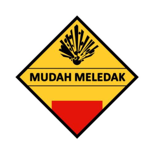 Jual Rambu Sign Mudah Meledak - 30cm x 30cm - Plat Alumunium - Kota ...