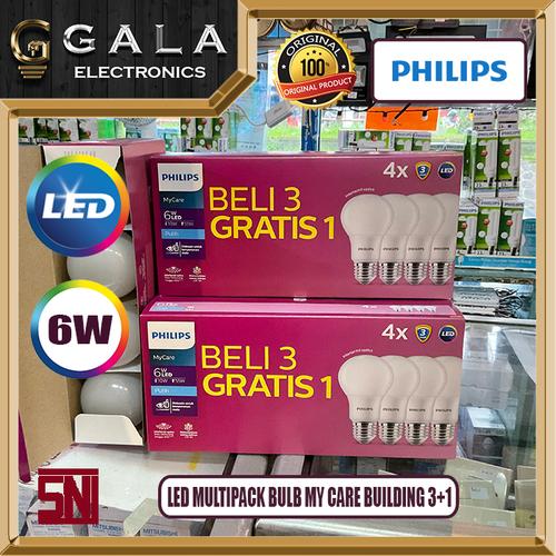 Jual LAMPU LED PHILIPS BULB MYCARE MULTIPACK PAKET ISI 4 (6, 8, 10, 12 WATT - 6 WATT - Kota ...