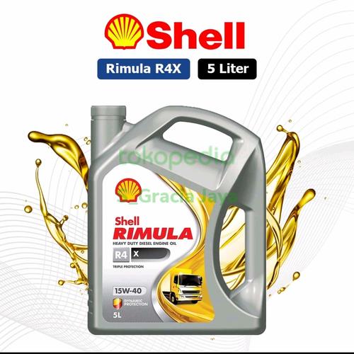 Jual Oli Shell Rimula R4x 15w-40 kemasan galon 5lt asli - Kab. Jombang ...