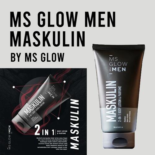 Jual MS Glow Men Maskulin 2 In 1 Body Lotion Parfume Handbody Pria ...
