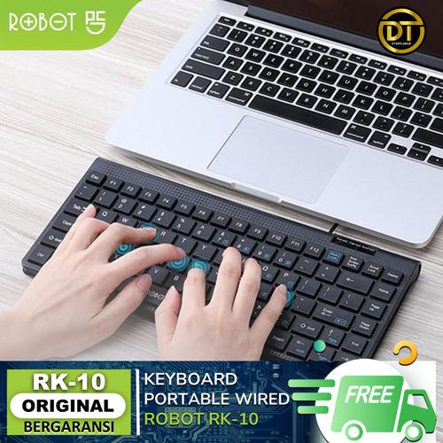 Jual Keyboard Portable Business Robot RK10 Wired / Keyboard slim ...