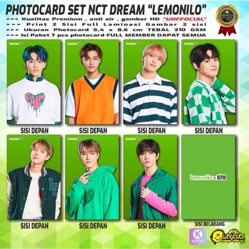 Jual PHOTOCAD SET PC KPOP PREMIUM NCT DREAM VERSI LEMONILO - Jakarta Timur - Kpop First | Tokopedia