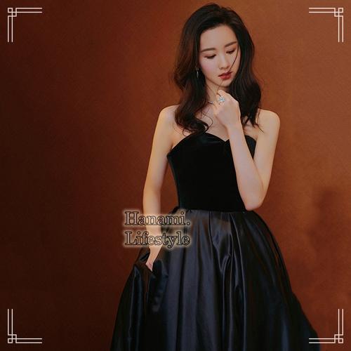 Jual GAUN DRESS HITAM BLACK PREWEDDING GAUN HITAM GOWN BRIDESMAID PHOTO ...