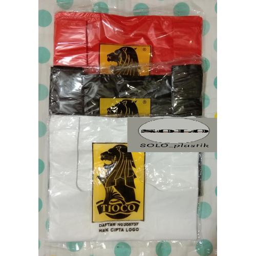 Jual Kantong Plastik Kresek Tioco 28 merah putih hitam tipis kuat ...
