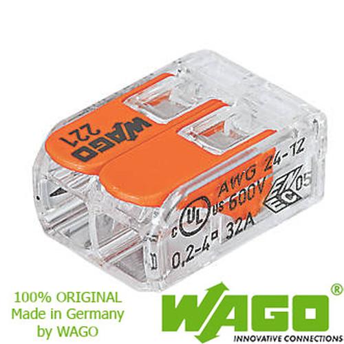 Jual Wago Terminal Block 221 - 412 ORIGINAL 100% Connector Lever Cage ...