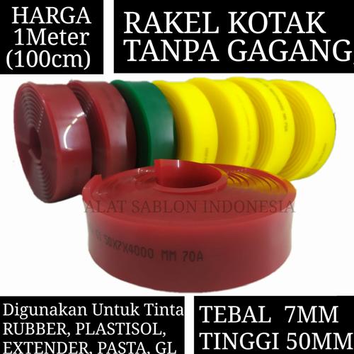 Jual KARET RAKEL SABLON MERAH PAPAK P. 1 METER 7x50 ALAT SABLON ...