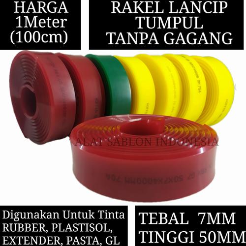 Jual KARET RAKEL SABLON MERAH LANCIP TUMPUL P. 1 METER 7x50 ALAT SABLON ...