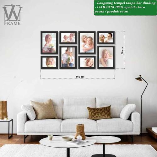 Jual PHOTO PICTURE WALL FRAME SET OF 8 PCS - Frame Saja, Hitam - Kota ...
