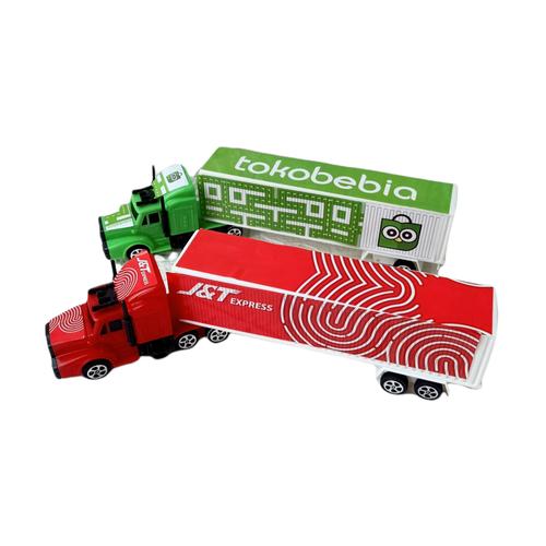 Jual Mainan Mobil Truk Kontainer JNE Miniatur Mobil Truck Box SIM620 ...