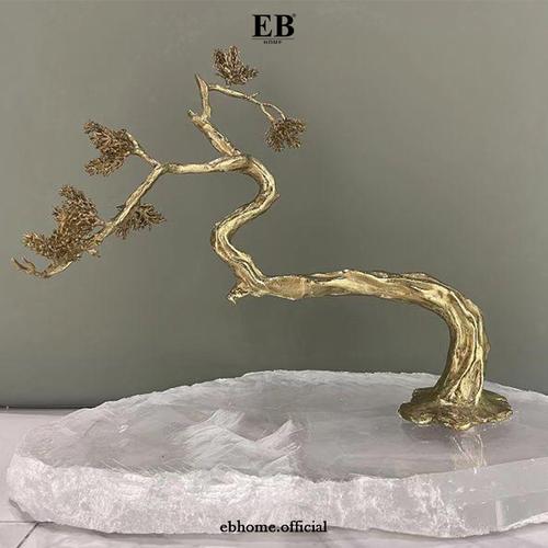 Jual Pajangan Meja Kristal / Quartz Golden Tree Decoration EB Home 190/ ...