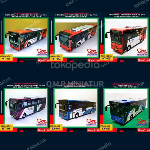 Jual Miniatur Bus Metrotrans / Transjakarta / Busway - CUSTOM MODEL ...