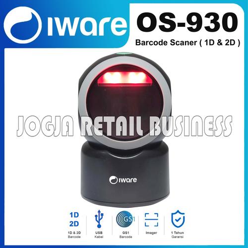 Jual SCANNER BARCODE IWARE OS-930 OMNI DIRECTIONAL IMAGER 2D & 1D AUTO ...