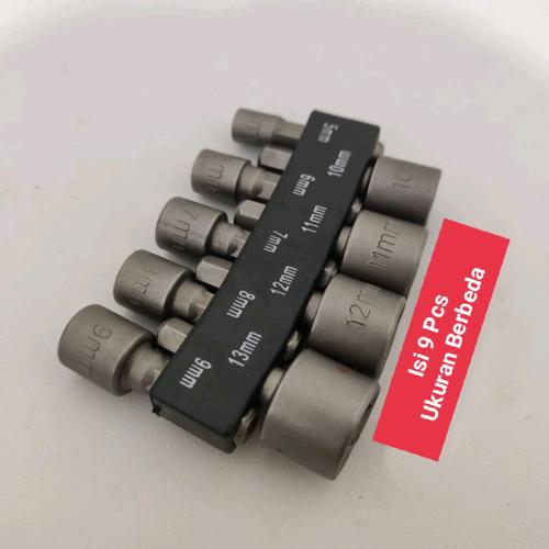 Jual Mata Bor Set Hex Shank Nut - Adapter Kunci Shock - Power Nut ...