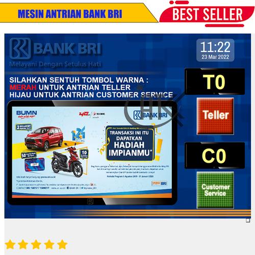 Jual Software Mesin Antrian Bank BRI - 2 teller 2cs - Kota Semarang ...