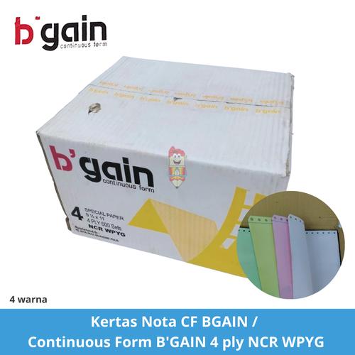 Jual Kertas Nota CF BGAIN / Continuous Form B'GAIN K4 Warna 4 ply 500 sets - Kota Denpasar ...