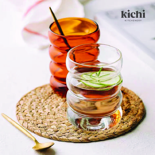 Jual NAMI Wavy Glass Gelas Kaca 300ml | Gelas Cafe Unik Borosilicate ...