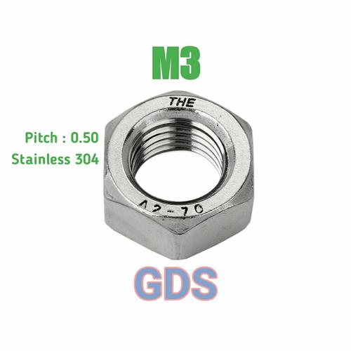 Jual Mur Stainless M3 / Mur Hex Stainless M3 / Nut Stainless M3 - Kota ...