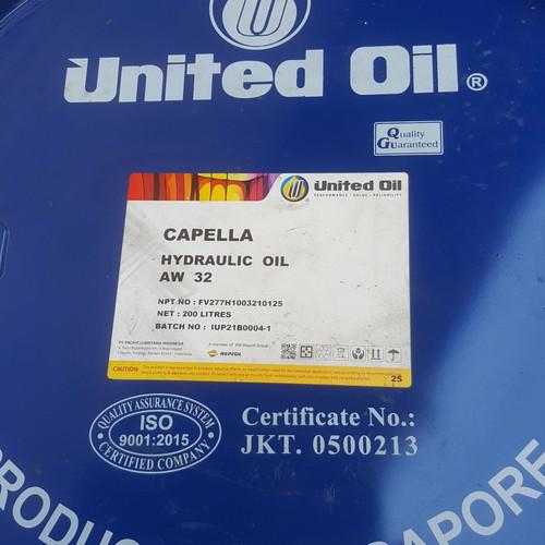 Jual OLI UNITED CAPELLA HYDRAULIC OIL AW 32 [200 L] DRUM - Kota ...