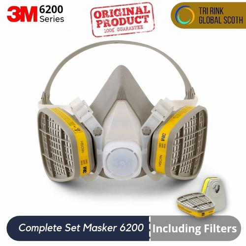 Jual 3M Respirator 6200 & Cartridge Filter 6003 Full set - Kab ...