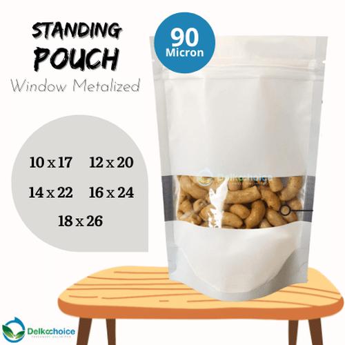 Jual STANDING POUCH WINDOW METALIZE PUTIH | KEMASAN SNACK MURAH ...