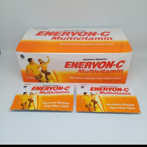 Jual ENERVON C BOX ISI 100 TABLET VITAMUN C 500 MG - 1BOX - Kota ...