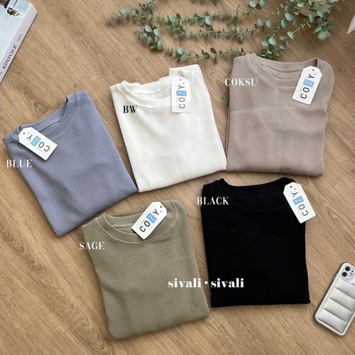 Jual Kaos Lengan Panjang Bahan Tebal - Basic Longsleeve Shirt Rib Knit ...