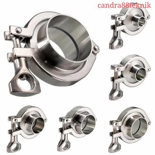 Jual CLAMP FERRULE SANITARY STAINLESS SS304 1 inch Complete Set SS 304 ...