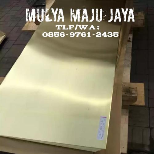 Jual plat kuningan lembaran 10mm x 365mm x 700mm - plat kuningan 10mm ...