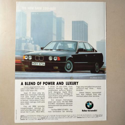 Jual Iklan jadul Mobil The New BMW 520i - original dari majalah lama ...