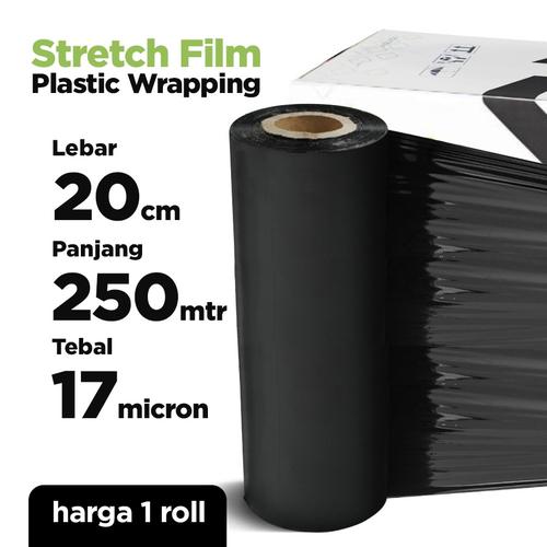 Jual Plastik Wrap Hitam 20cm x 250m /Wrapping/Wraping/Stretch Film ...