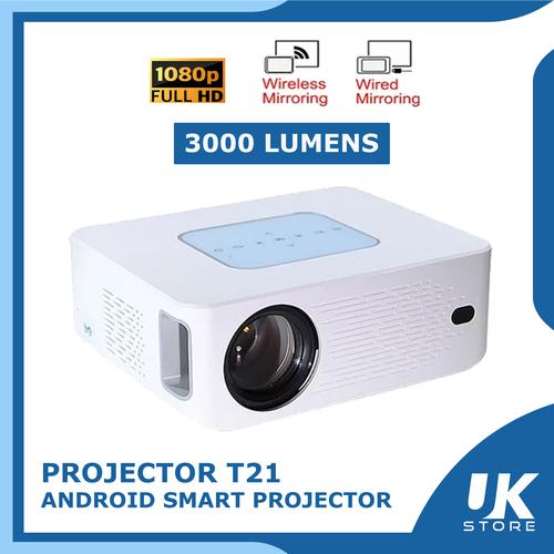 Promo Projector T21 Android 3000 Lumens LCD Smart Projector Support ...