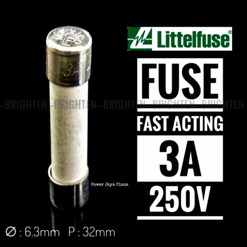 Jual Fuse 3A 250V Fast Acting LITTELFUSE axial 314 series-32mm - Kota Bandung - Power JayaPlaza ...