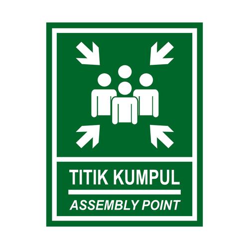 Jual STIKER SIGN TITIK KUMPUL ASSEMBLY POINT STICKER LABEL K3 RAMBU ...