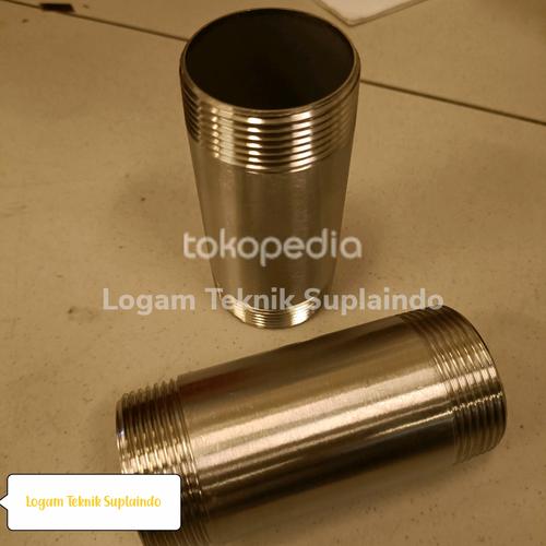 Jual Pipa Neppel SS304 (10cm) Uk 1 1/2 Inch / Pipe Thread SS 304 ...
