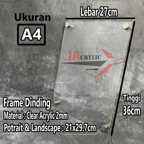 Jual Frame Foto Akrilik / Frame Akrilik Display Dinding Akrilik Ukuran ...