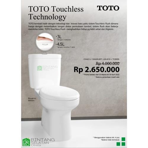 Jual CLOSET DUDUK TOTO CW 421 J PUTIH NEW TECHNOLOGY TOUCHLESS FLUSH ...