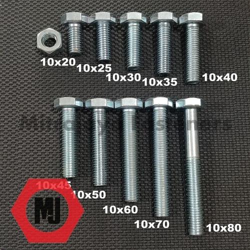 Jual Baut Mur Putih M10x40 Kunci 17 - Kota Bandung - Mitrajaya Fasteners | Tokopedia