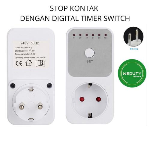 Jual Colokan Listrik Stop Kontak Digital Timer Switch Saklar Timer