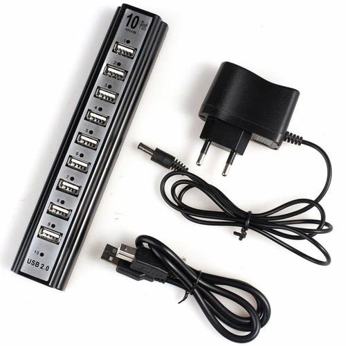 Jual USB HUB 10 Port Terminal USB / Perbanyakan 10Port With Adaptor ...