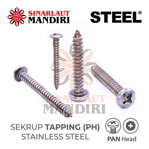Jual Sekrup Tapping Stainless Steel / Tapping Screw SS HPL PH+ 4x5/8 ...