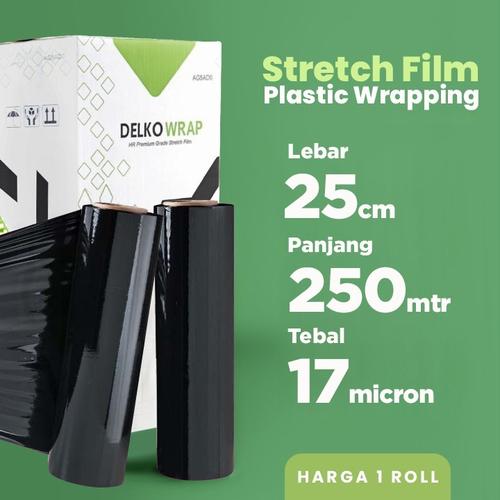 Jual Plastik Wrap Hitam 25cm x 250m /Wrapping/Wraping/Stretch Film ...